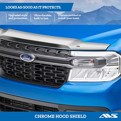 Auto Ventshade [AVS] Hood/Bug Shield | 2015 - 2020 Ford F - 150 (Excludes Raptor), Medium Profile - Chrome, 1 pc. | 680941