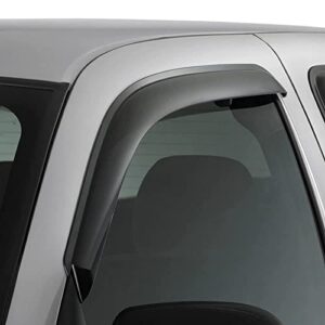 Auto Ventshade [AVS] Outside Mount Ventvisor / Rain Guards | Fits 2015 - 2024 Ford F-150, 2017 - 2024 Ford F-150 Raptor/F-250/F-350/F-450/F-550 Super Duty SuperCrew- Smoke, 4 pcs. | 94975