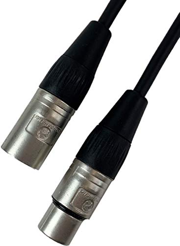 Gearlux XLR Microphone Cable, Fully Balanced, Male to Female, Black, 25 Feet - 2 Pack