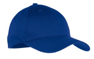 port & company boys' six panel twill cap osfa royal