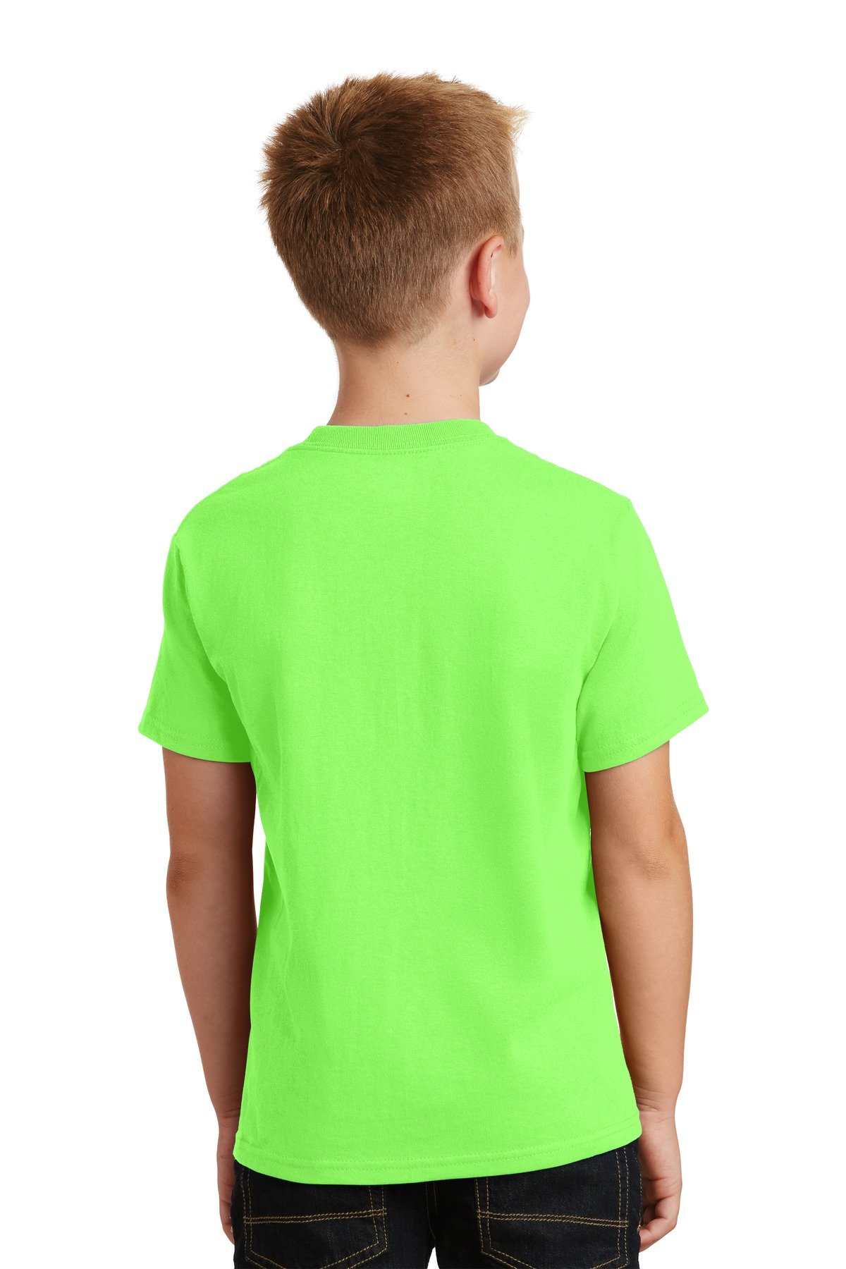 Port & Company Boys' 54 oz 100% Cotton T Shirt XS Neon Green