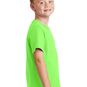 Port & Company Boys' 54 oz 100% Cotton T Shirt XS Neon Green