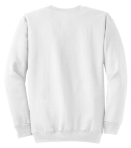 port & company core fleece crewneck sweatshirt white