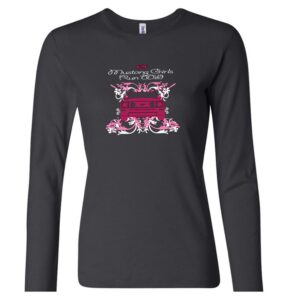 ladies ford mustang girls run wild black long sleeve shirt medium