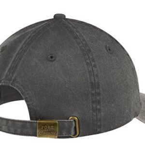 Port & Company -Two-Tone Pigment-Dyed Cap OSFA Black/ Pebble