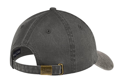 Port & Company -Two-Tone Pigment-Dyed Cap OSFA Black/ Pebble