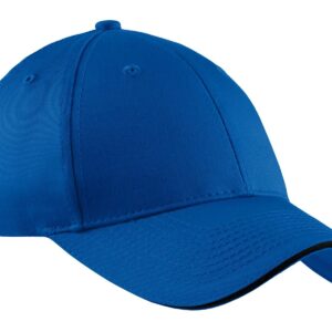 Port & Company Sandwich Bill Cap 20F Royal/Black