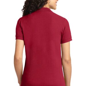 Port & Company Women's 50/50 Pique Polo M Red