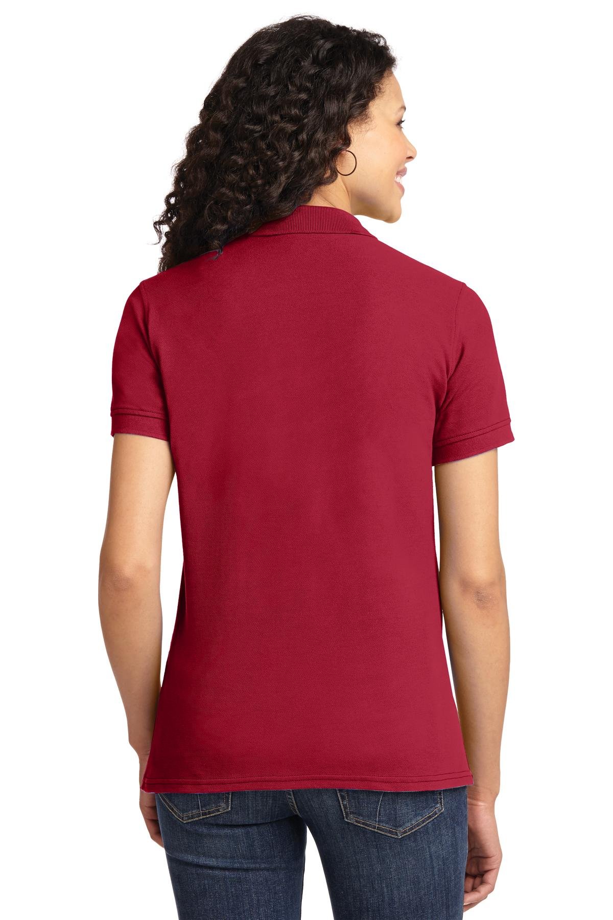 Port & Company Women's 50/50 Pique Polo M Red