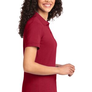 Port & Company Women's 50/50 Pique Polo M Red