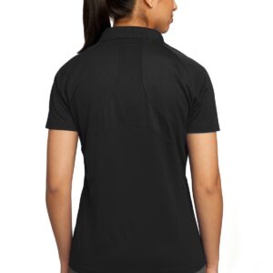 SPORT-TEK Ladies Dri-Mesh Pro Polo M Black