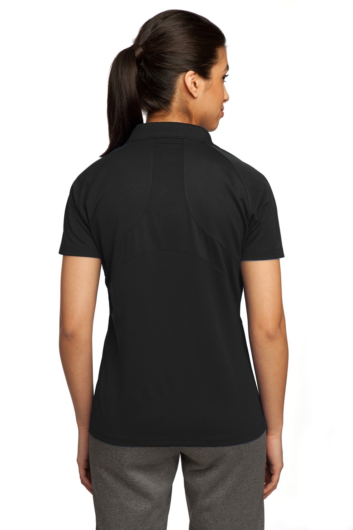 SPORT-TEK Ladies Dri-Mesh Pro Polo M Black