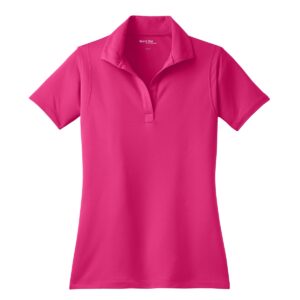 SPORT-TEK Women's Micropique Sport Wick Polo L Pink Raspberry