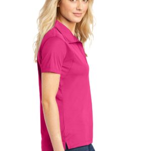 SPORT-TEK Women's Micropique Sport Wick Polo L Pink Raspberry