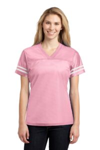 sport-tek ladies posicharge replica jersey f20 light pink/white