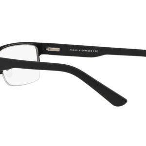 A|X ARMANI EXCHANGE Men's AX1014 Rectangular Prescription Eyewear Frames, Black/Demo Lens, 53 mm