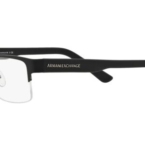 A|X ARMANI EXCHANGE Men's AX1014 Rectangular Prescription Eyewear Frames, Black/Demo Lens, 53 mm