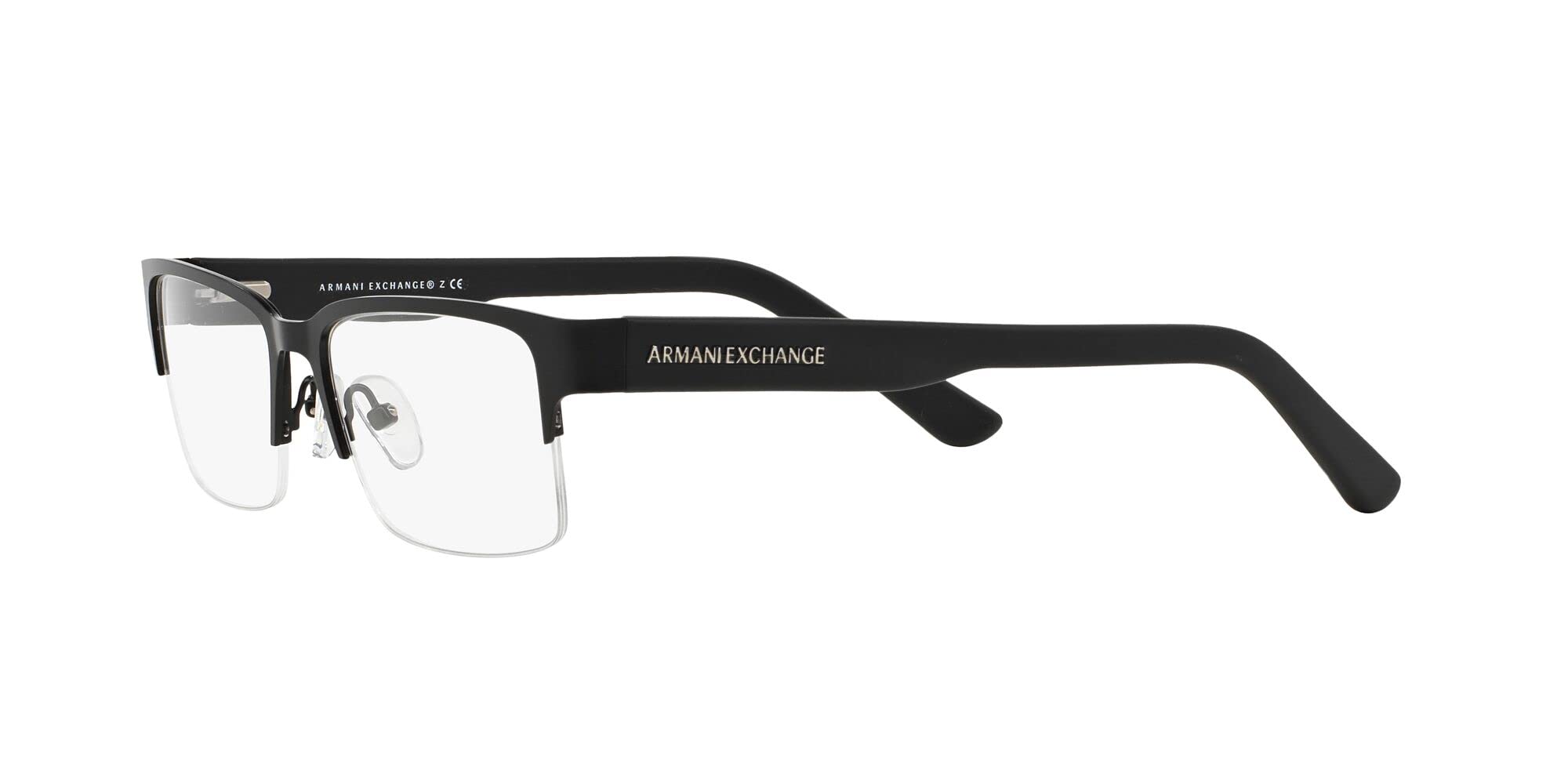 A|X ARMANI EXCHANGE Men's AX1014 Rectangular Prescription Eyewear Frames, Black/Demo Lens, 53 mm