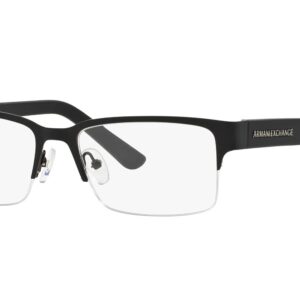 A|X ARMANI EXCHANGE Men's AX1014 Rectangular Prescription Eyewear Frames, Black/Demo Lens, 53 mm