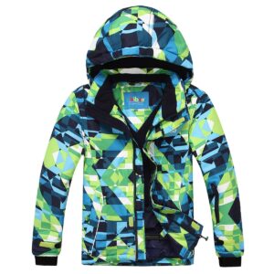 phibee big boy's waterproof breathable snowboard ski jacket size 16