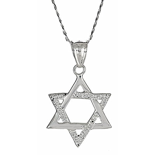 Better Jewelry .925 Sterling Silver Magen David Jewish Star of David Small Pendant w. Chain