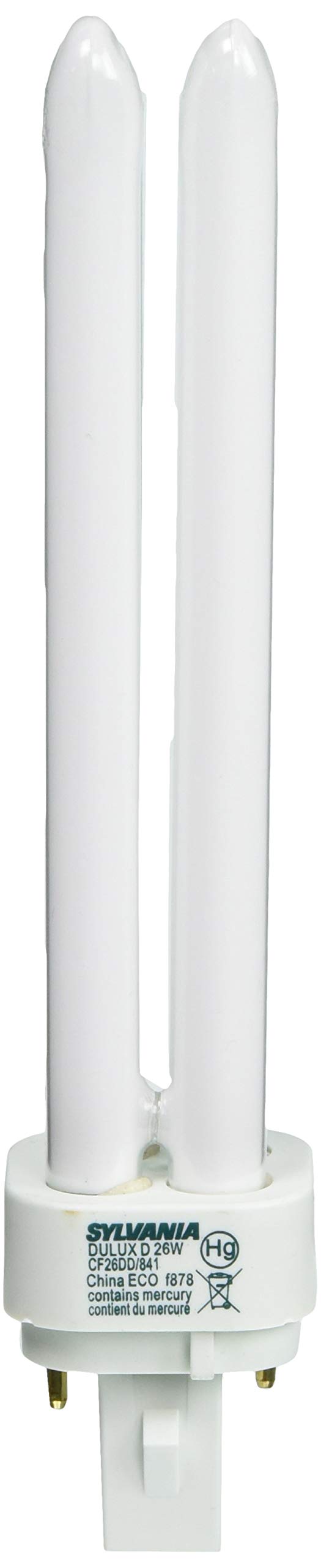 (10 Pack) Sylvania 21115 CF26DD/841/ECO 26-Watt 4100K 2-Pin Double Tube Compact Fluorescent Lamp