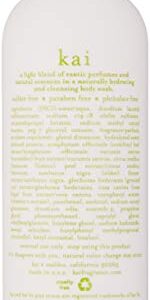 kai Body Wash, 8 Fl Oz., foaming body wash with vitamin e, extracts of cucumber + comfrey, scented with the delicously, fresh + clean signature fragrance. vegan, cruelty free, made in the usa