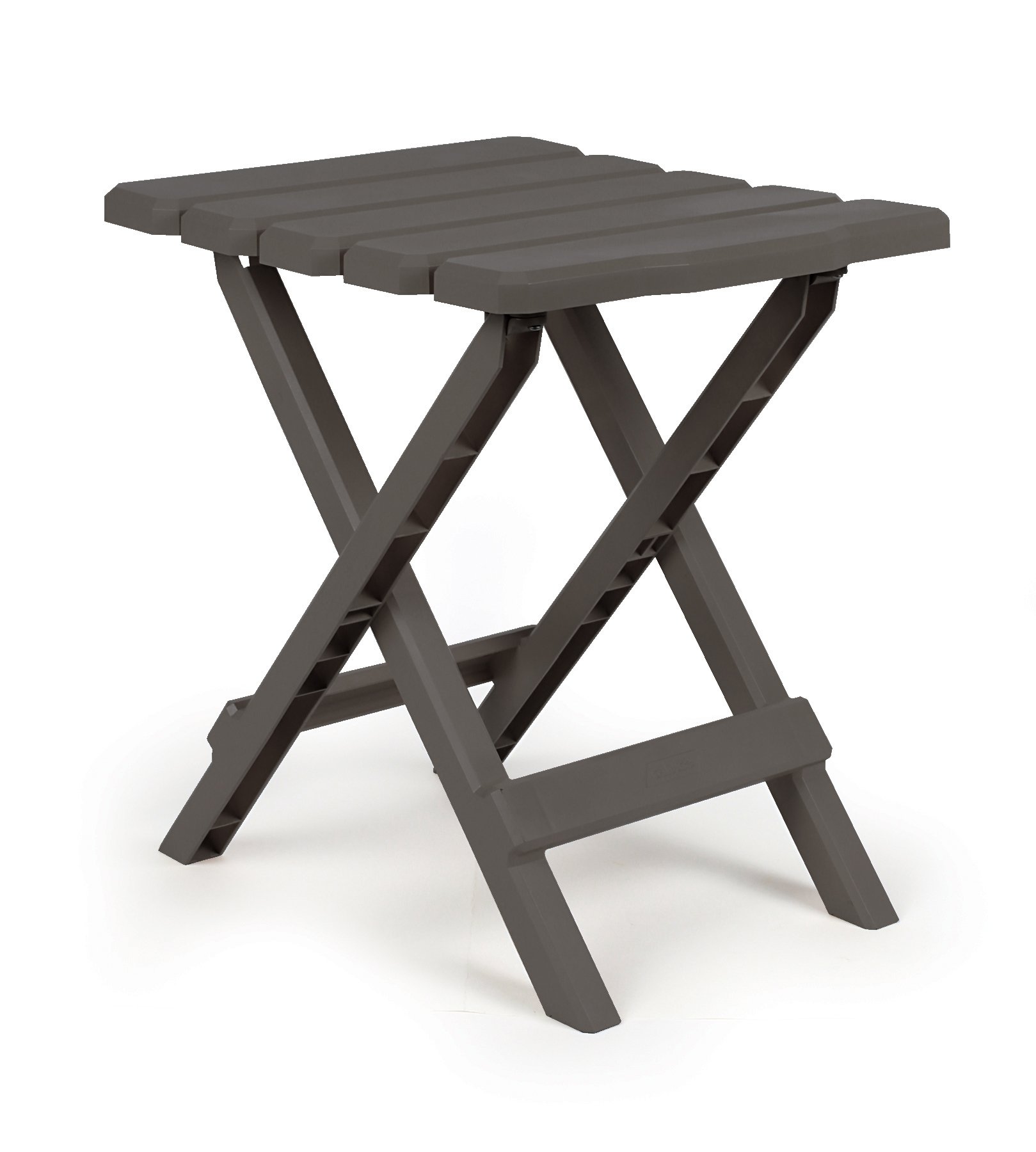 Camco 51881 Adirondack Portable Outdoor Folding Side Table, Perfect for The Beach, Camping, Picnics, Cookouts & More, Weatherproof & Rust Resistant - Charcoal