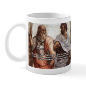 cafepress plato aristotle philosophy mug 11 oz (325 ml) ceramic coffee mug