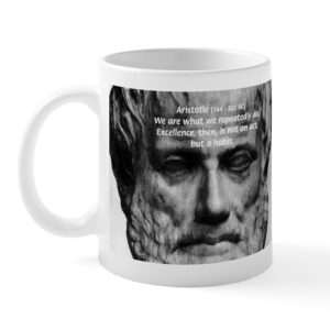 cafepress greek philosophy: aristotle mug 11 oz (325 ml) ceramic coffee mug