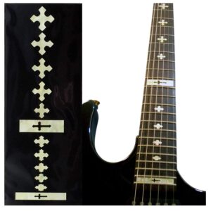 jockomo cross white pearl guitar inlay sticker