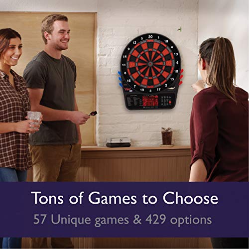 Viper by GLD Products 800 Regulation Size Electronic Dartboard, Featuring 57 Game options for up to 16 players, Enhanced Scoring Experience with Ultra-Thin Spider, and Top Quality Segments to Reduce Bounce Outs, Black