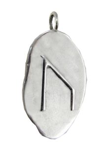 sterling silver uruz rune pendant symbol for vitality