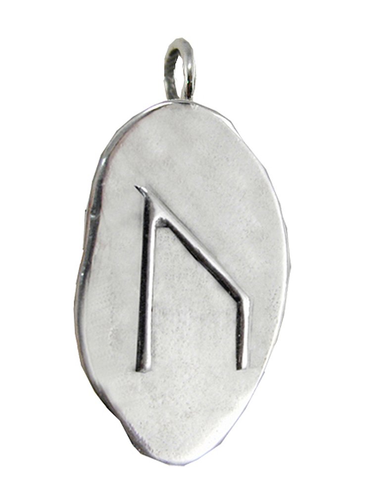 Sterling Silver Uruz Rune Pendant Symbol for Vitality