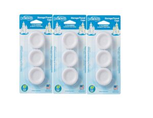 dr. brown's natural flow standard storage travel caps replacement, 9 count (pack of 1)