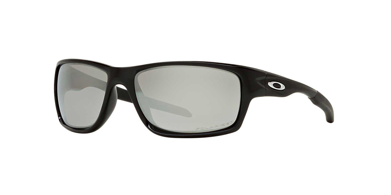 Oakley Men's OO9225 Rectangular Sunglasses, Polished Black/Chrome Iridium Polarized, 60mm