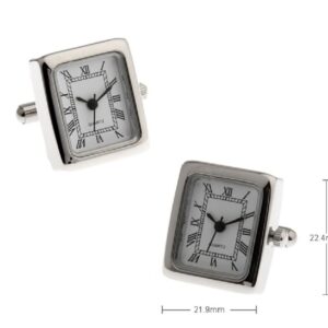 MRCUFF Real Working Watch Pair Cufflinks in a Presentation Gift Box & Polishing Cloth