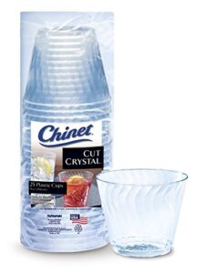 chinet cut crystal tumblers, 9 ounce, 25 count