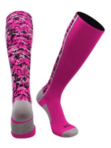 tck digital camo otc socks (neon pink, large)