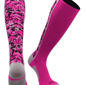 TCK Digital Camo OTC Socks (Neon Pink, Large)