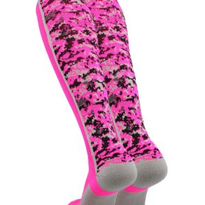 TCK Digital Camo OTC Socks (Neon Pink, Large)