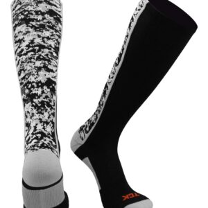 TCK Digital Camo OTC Socks (Black, Large)