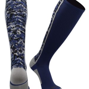 TCK Digital Camo OTC Socks (Navy, Medium)