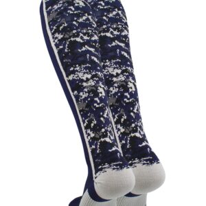 TCK Digital Camo OTC Socks (Navy, Medium)