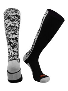 tck digital camo otc socks (black, medium)