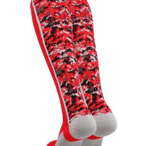 TCK Digital Camo OTC Socks (Red, X-Large)