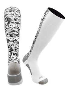 tck digital camo otc socks (white, large)