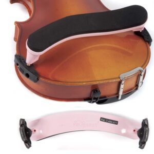 Everest Light Pink Spring Collection Size (4/4) Violin Adjustable Shoulder Rest