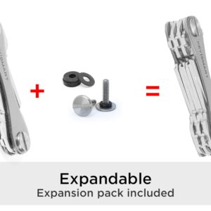 KEYSMART Key Holder for Keychain Key Ring - Compact Key Organizer Key Chain Key Case, Minimalist Pocket-Sized EDC Keychain, Loop Piece for Car Fobs, Expandable (up to 14 Keys, Titanium)