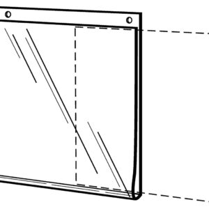 Set of 10, Wall Mounted Sign Holder for 8.5x11 Posters, Clear Acrylic, Easy Updating Without Removing The Frame from The Wall